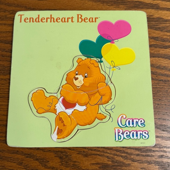 Care Bears | Toys | Htf Vintage Original 98s Care Bear Wooden Inlay 3d ...